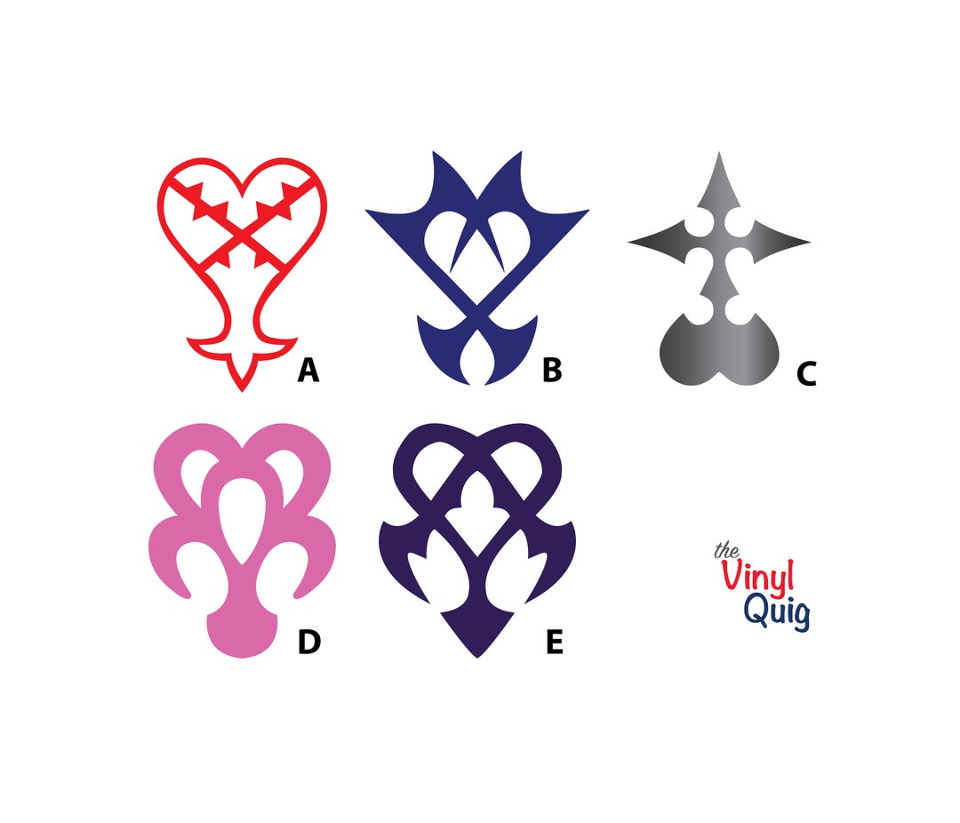 Kingdom Hearts Symbols Vinyl Sticker [heartless, Nobody, Unversed ...