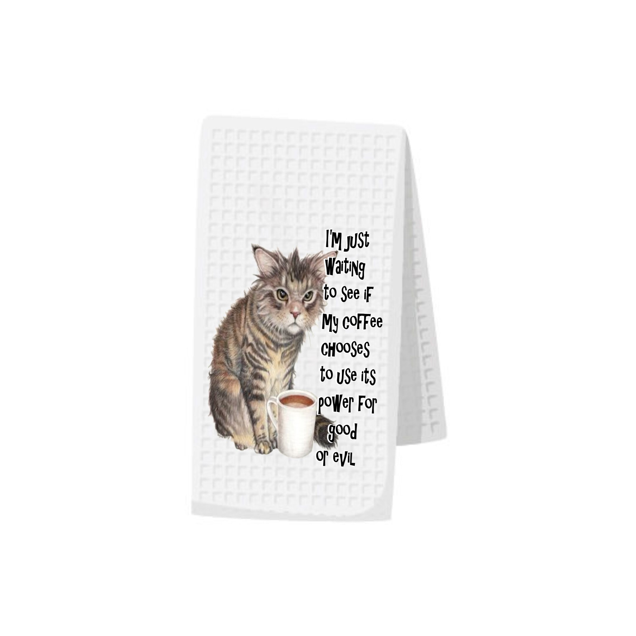 Funny Cat Tea Towel Dish Towel Funny Kitchen Towel Funny - Etsy