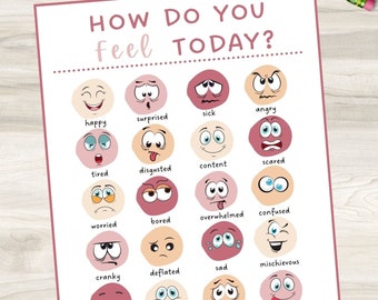How Do You Feel Today, Classroom Poster, Classroom Resource, Digital ...