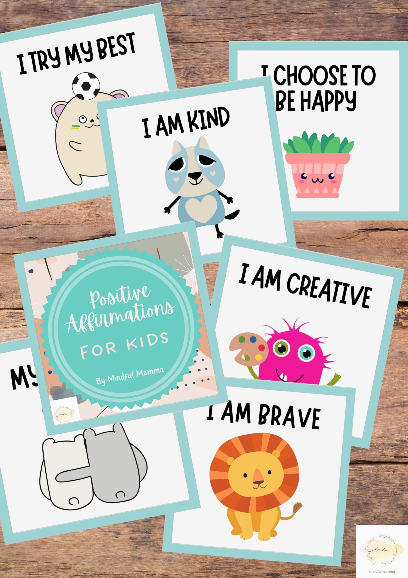 Positive Affirmation for Kids Card Deck - Set of 24 - *DIGITAL FILE* - Etsy