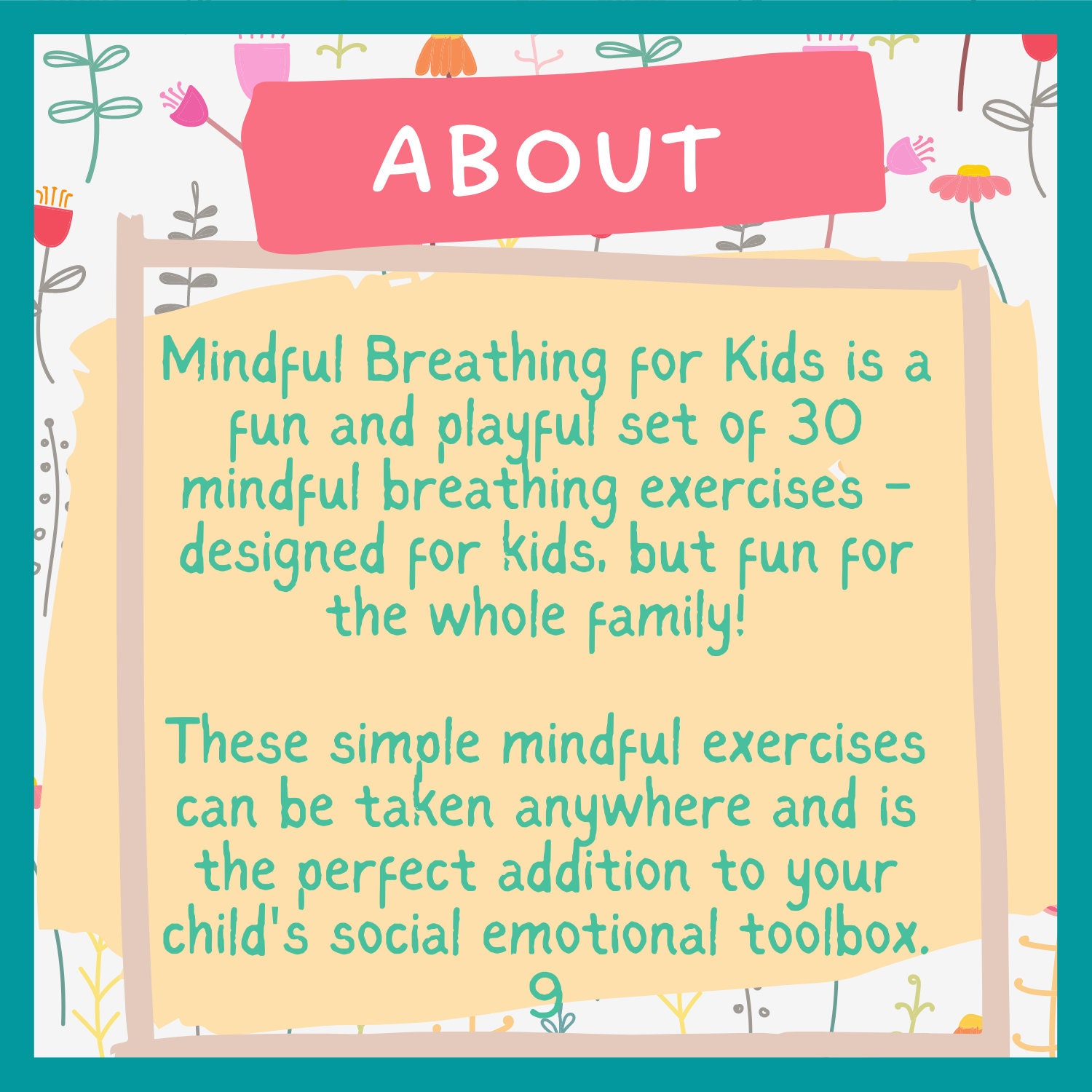 Mindful Breathing for Kids Card Deck - Set of 30 - *DIGITAL FILE* - Etsy