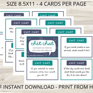 Conversation Starter Card Deck - Set of 48 | "chit Chat" Card Deck ...