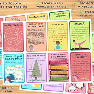 Anxiety Coping Skills Card Deck - Set of 24 - *DIGITAL FILE* - Etsy