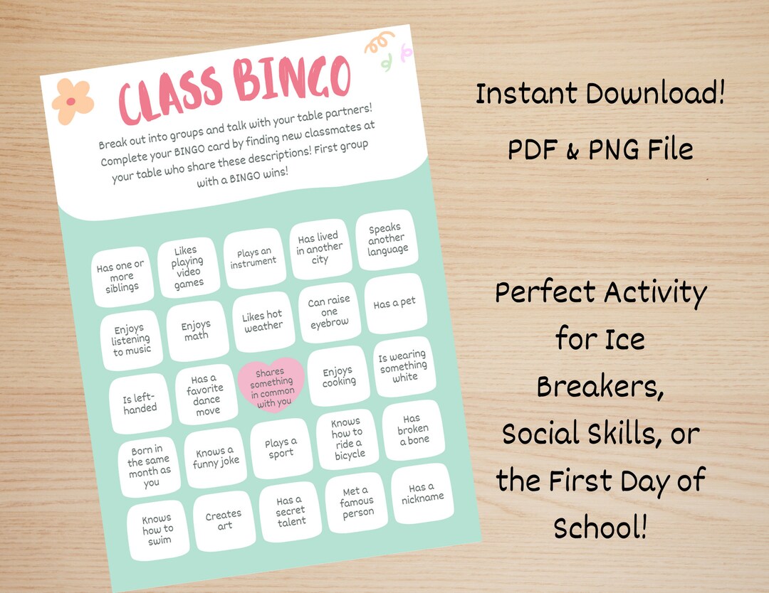 Class BINGO Cards | Social Skills Friendship Activity Ice Breaker ...