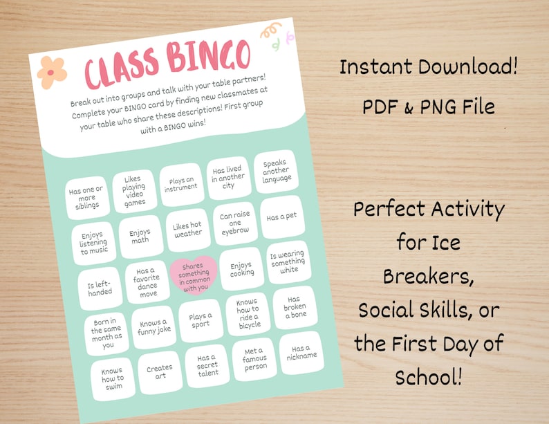Class BINGO Cards | Social Skills Friendship Activity Ice Breaker ...