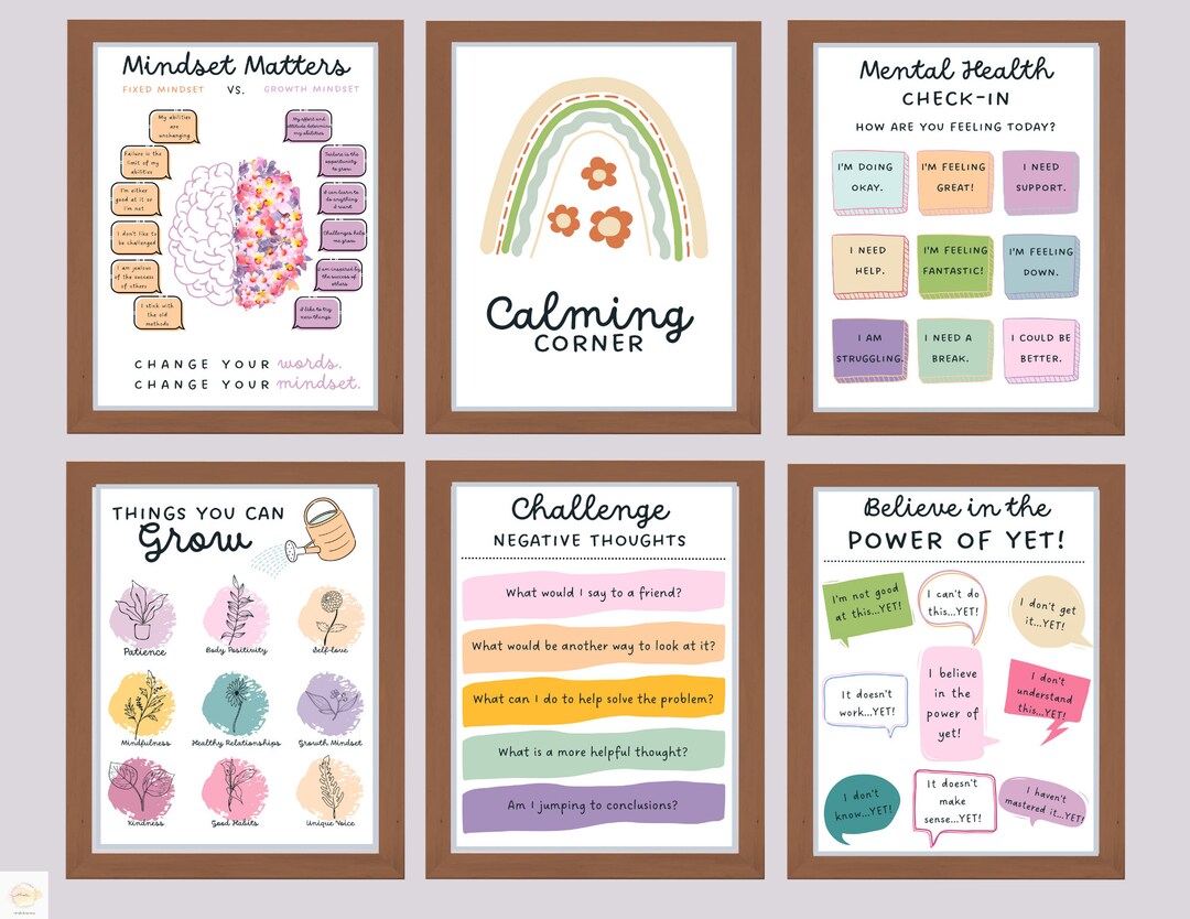 Growth Mindset Classroom Decor | Therapy Office Decor - *DIGITAL FILE ...