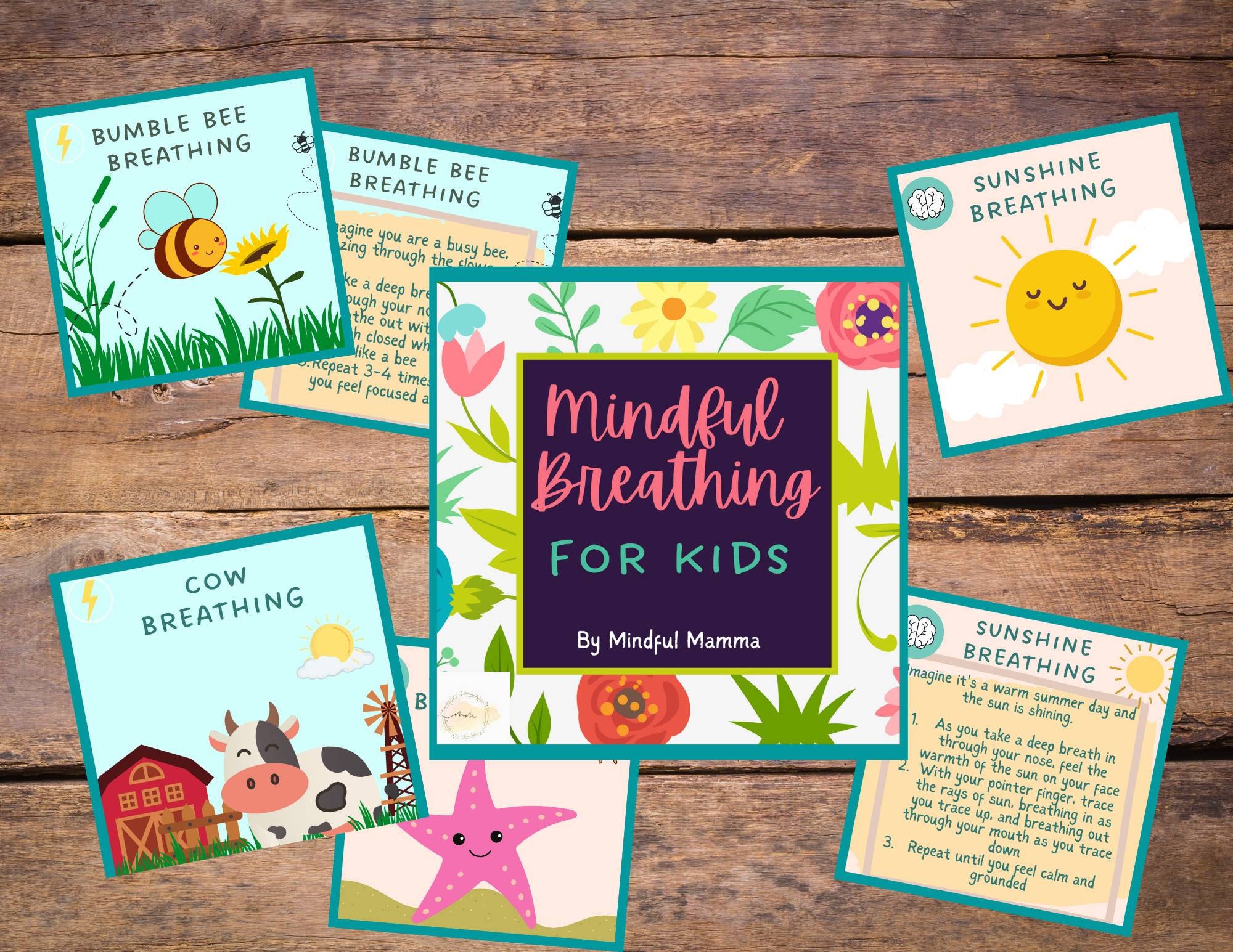 Mindful Breathing for Kids Card Deck - Set of 30 - *DIGITAL FILE* - Etsy