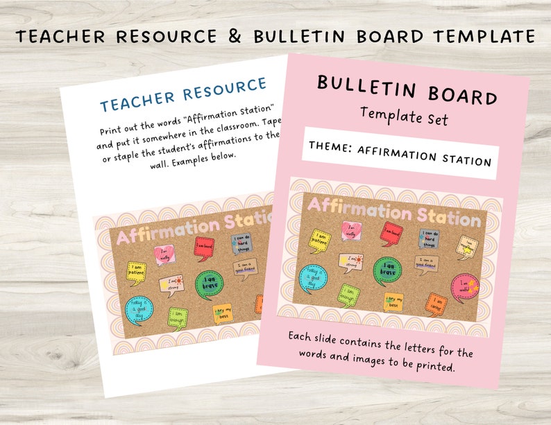 Affirmation Station Classroom Kit | Positive Affirmations Bulletin ...