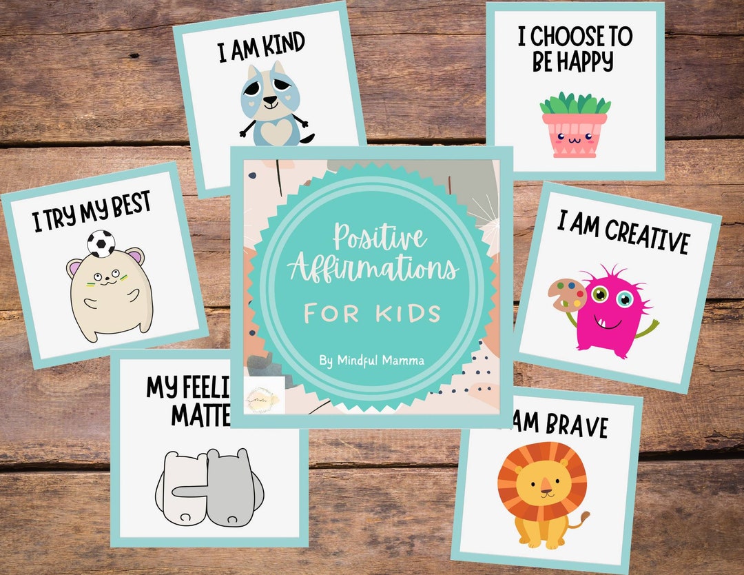 Positive Affirmation for Kids Card Deck - Set of 24 - *DIGITAL FILE* - Etsy