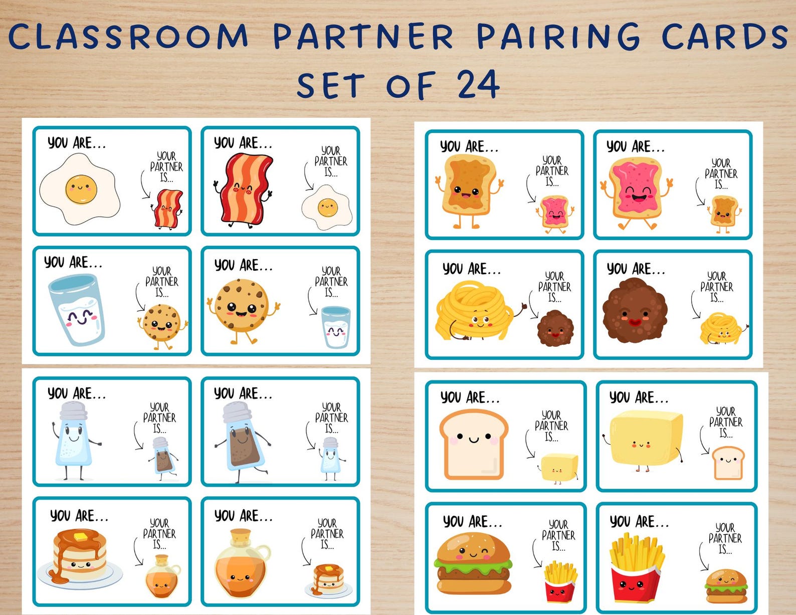 Classroom Partner Pairing Cards - Etsy