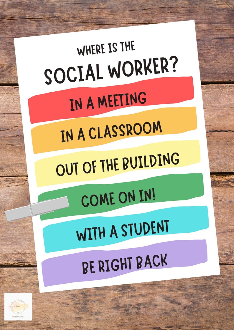 Where is the Social Worker Door Sign *DIGITAL FILE* - Etsy
