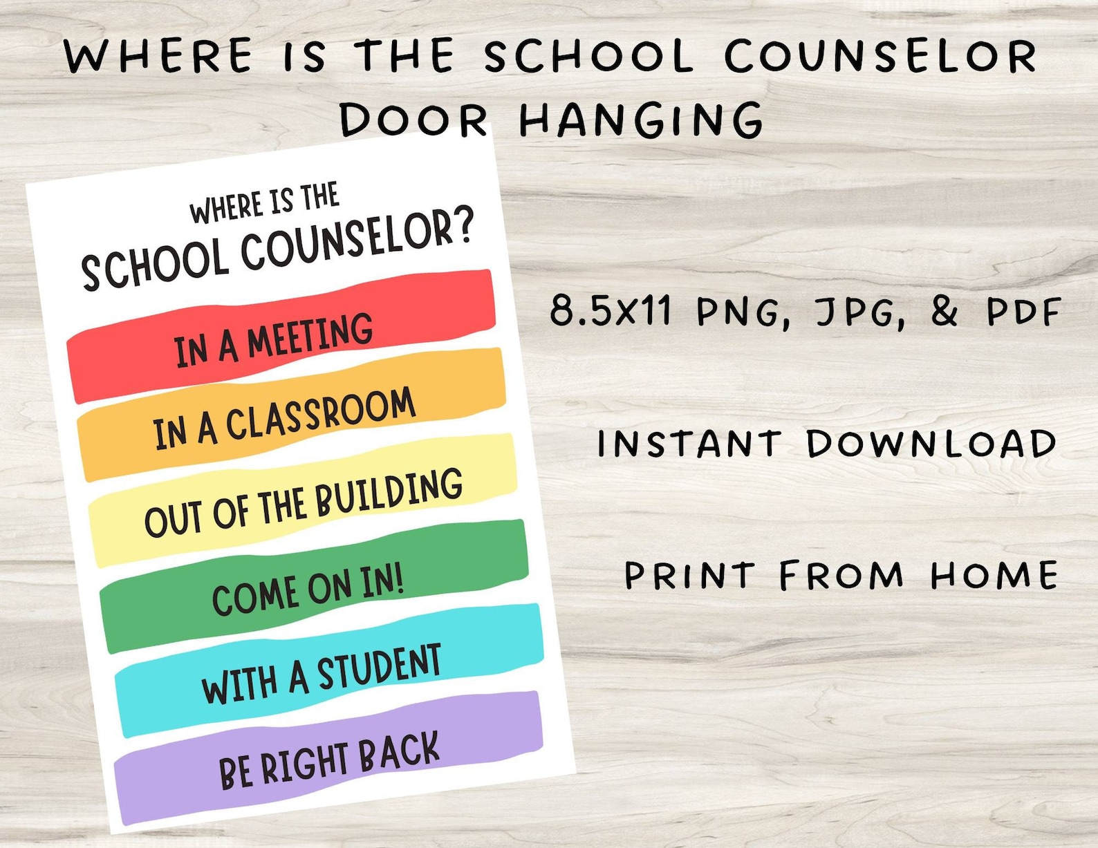 Where is the School Counselor Door Sign | Therapy Office Decor ...