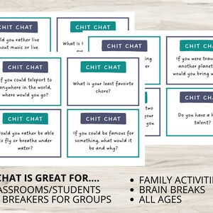 Conversation Starter Card Deck - Set of 48 | "chit Chat" Card Deck ...