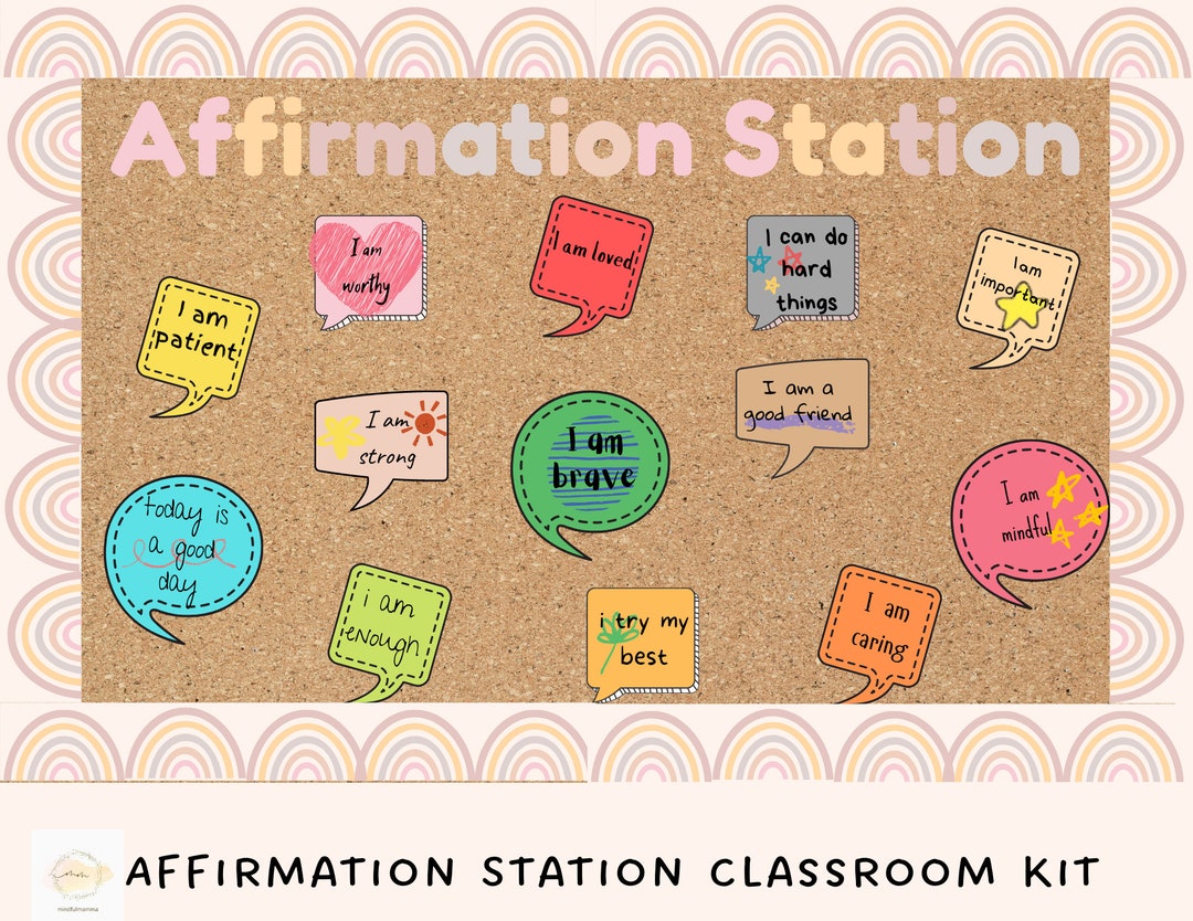 Affirmation Station Classroom Kit | Positive Affirmations Bulletin ...