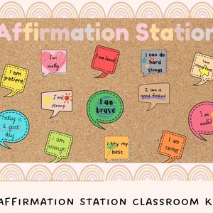 Affirmation Station Classroom Kit | Positive Affirmations Bulletin ...