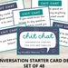 Conversation Starter Card Deck - Set of 48 | "chit Chat" Card Deck ...