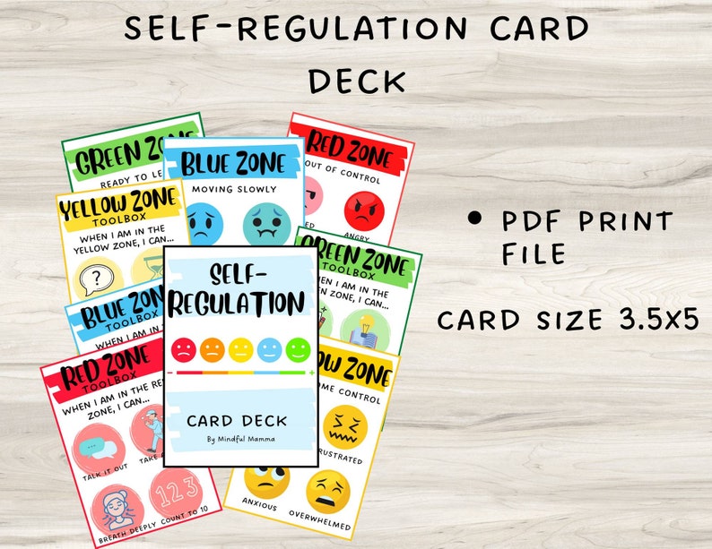 Self-regulation Card Deck - *DIGITAL FILE* - Etsy