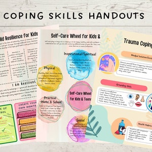 Trauma Coping Skills Handouts for Kids & Teens | Printable Therapy ...