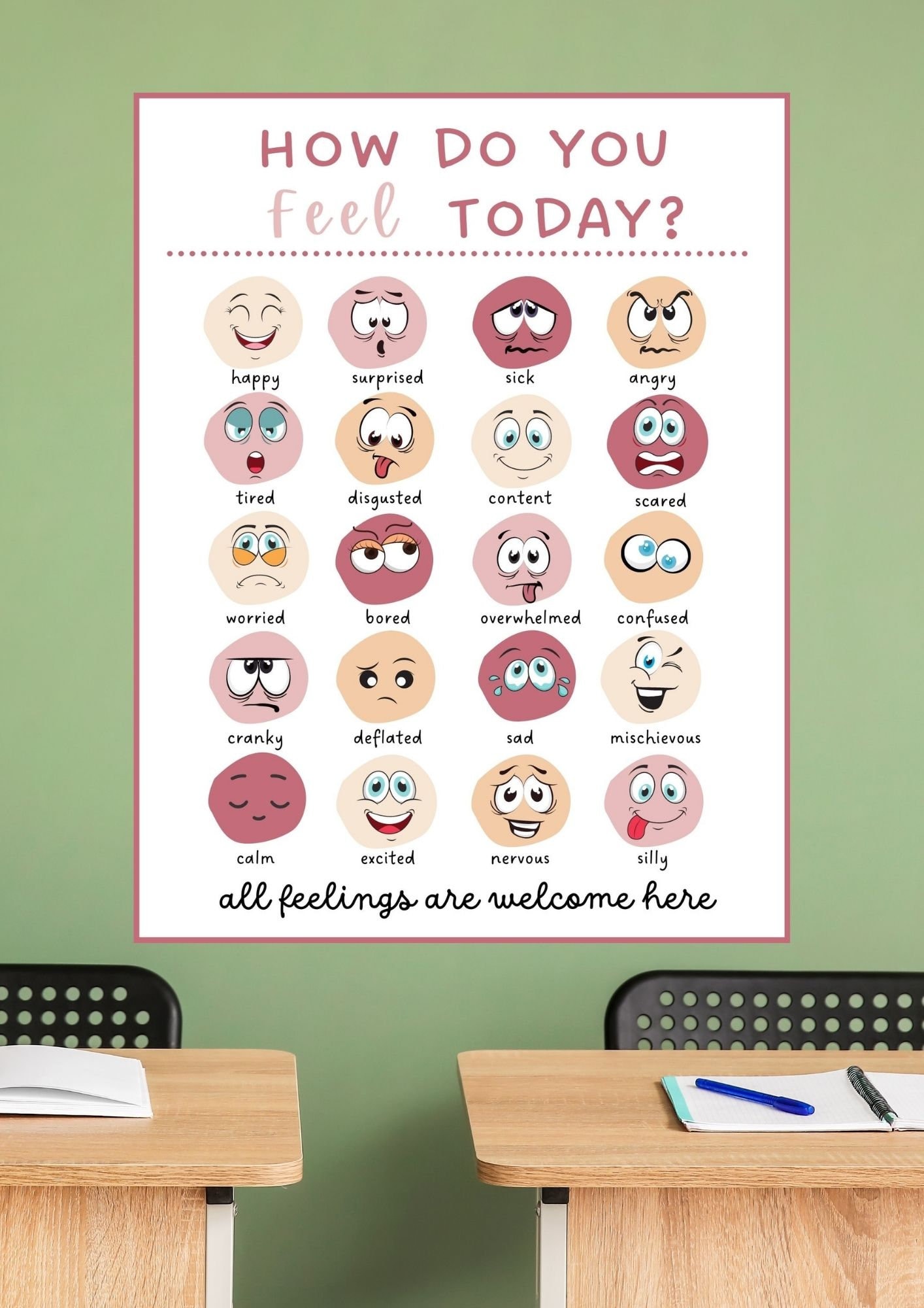 How Do You Feel Today Printable Poster Door Sign - *DIGITAL FILE* - Etsy