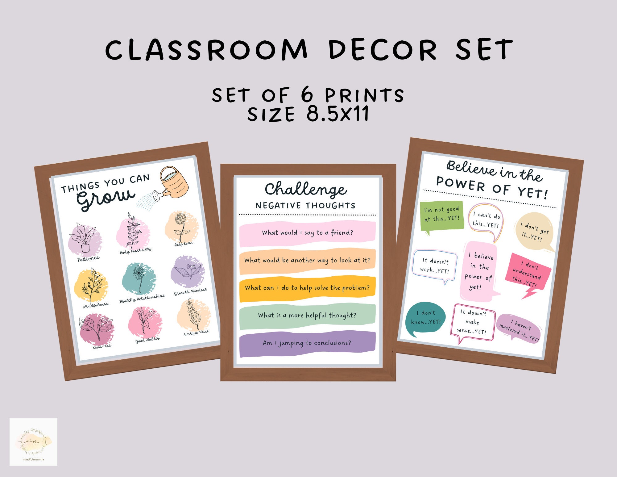 Growth Mindset Classroom Decor | Therapy Office Decor - *DIGITAL FILE ...