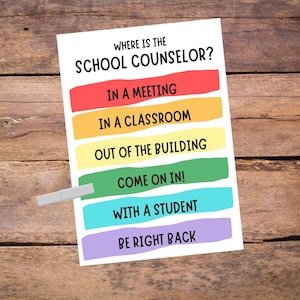 Where is the School Counselor Door Sign | Therapy Office Decor ...