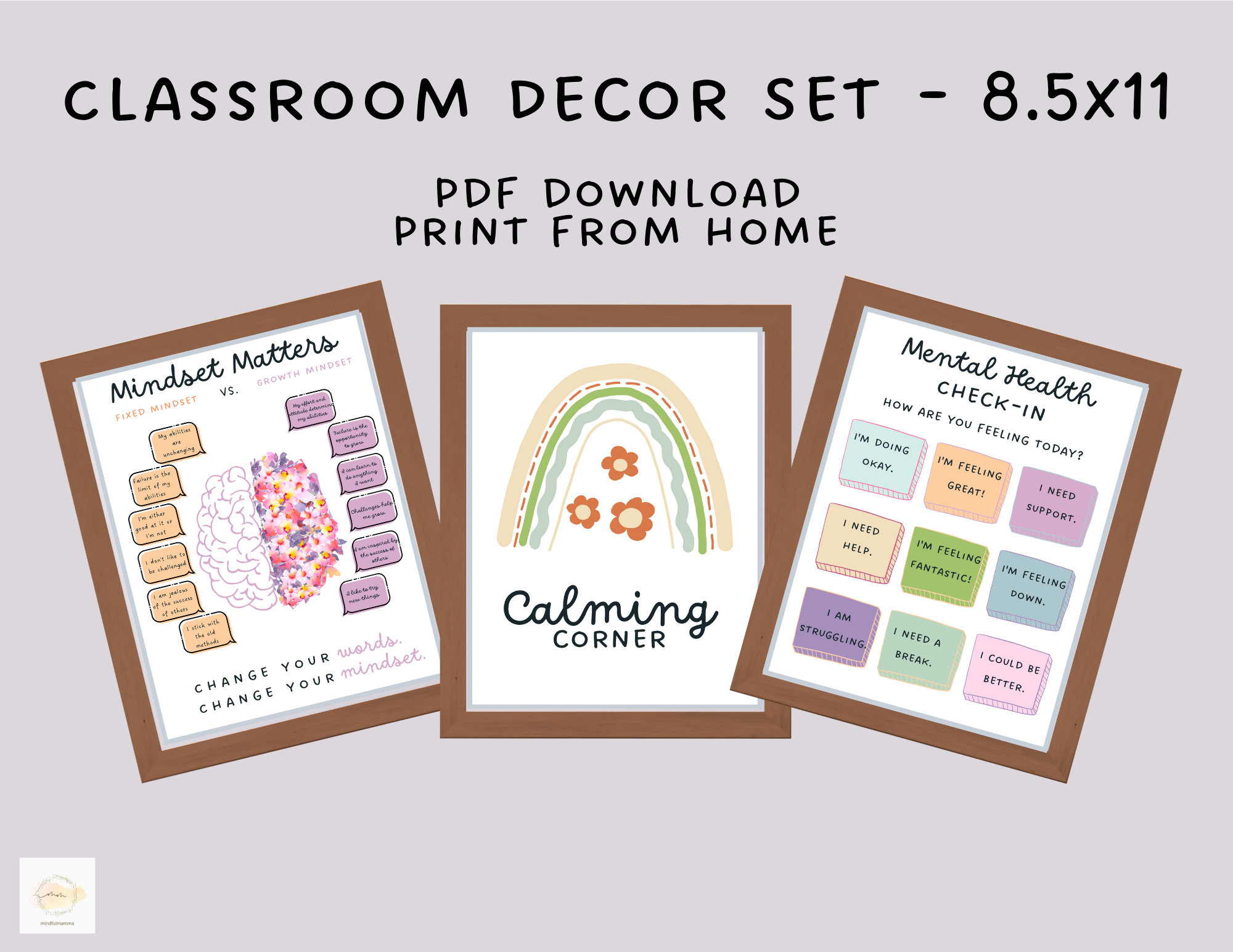 Growth Mindset Classroom Decor | Therapy Office Decor - *DIGITAL FILE ...