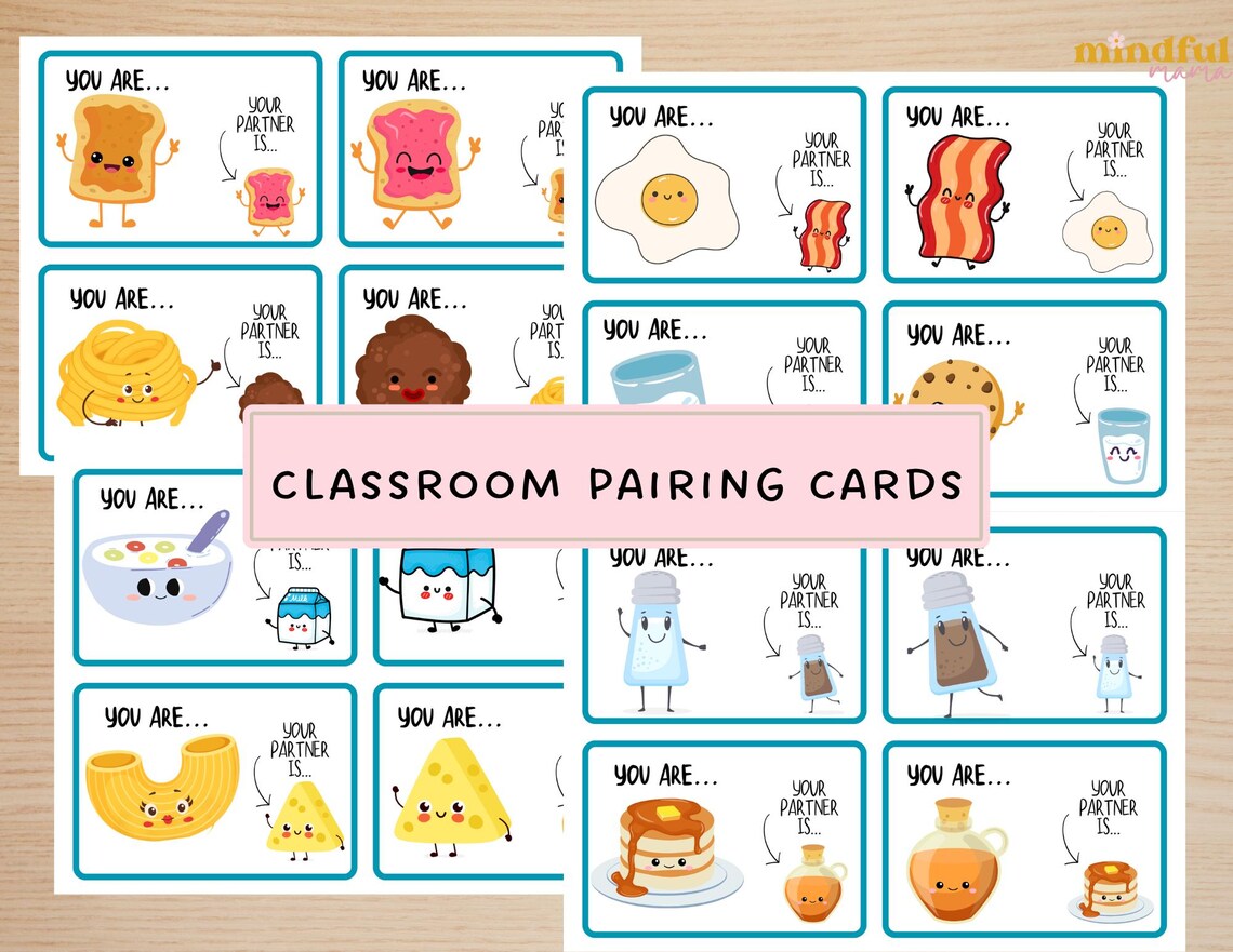 Classroom Partner Pairing Cards - Etsy