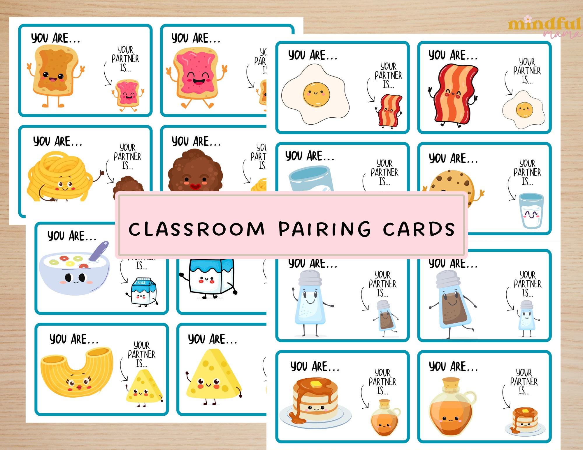 Classroom Partner Pairing Cards - Etsy