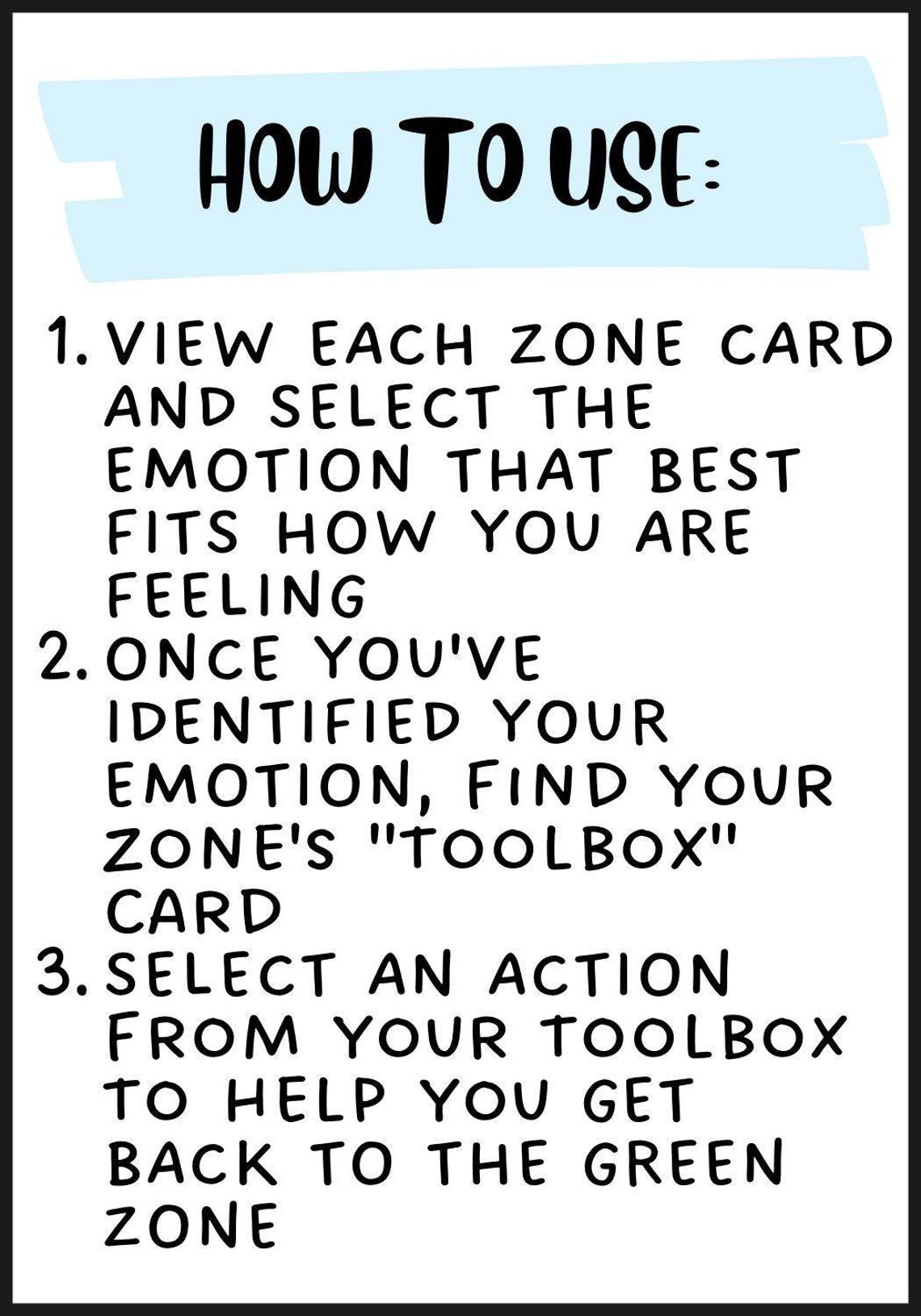 Self-regulation Card Deck - *DIGITAL FILE* - Etsy