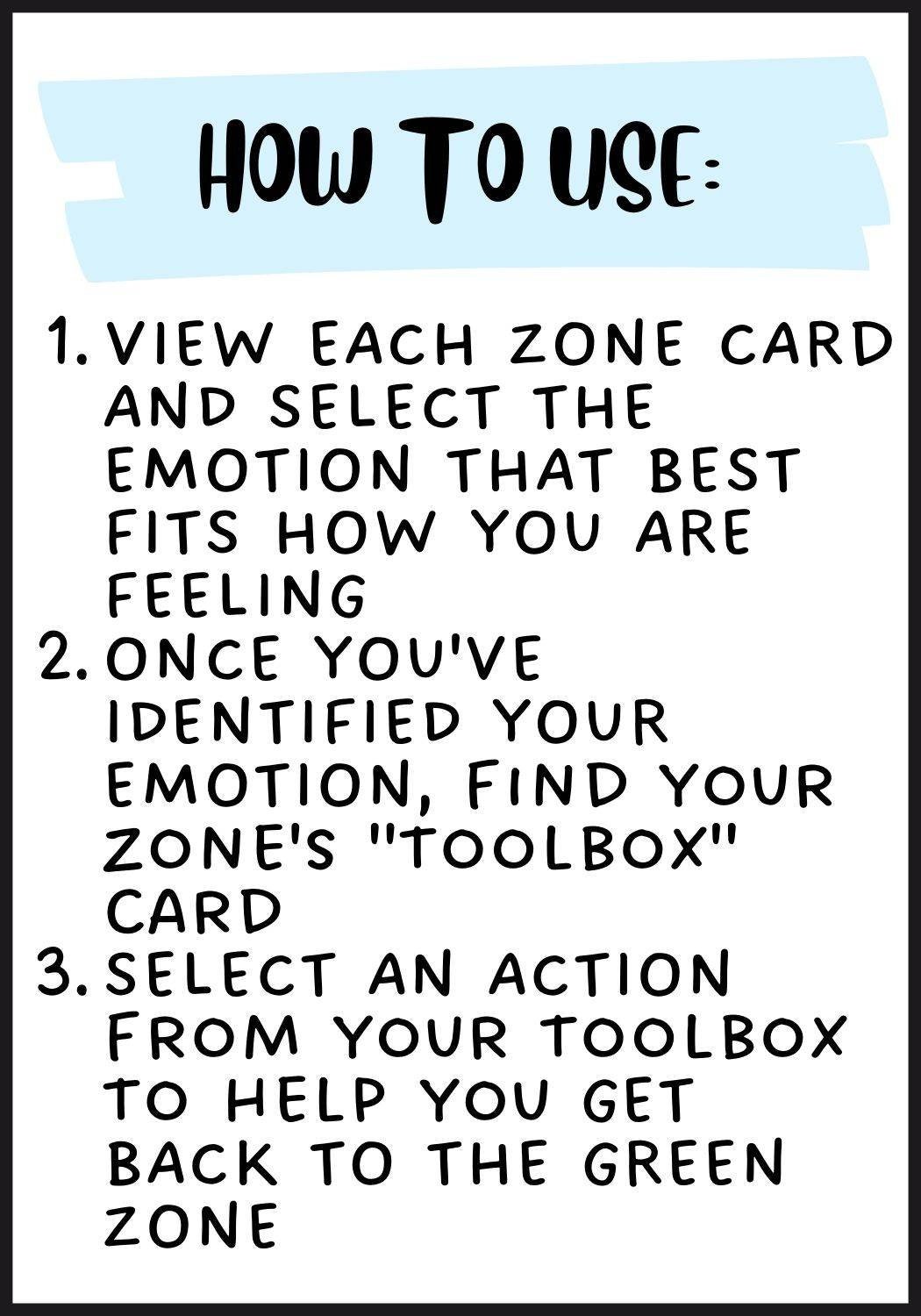Self-regulation Card Deck - *DIGITAL FILE* - Etsy