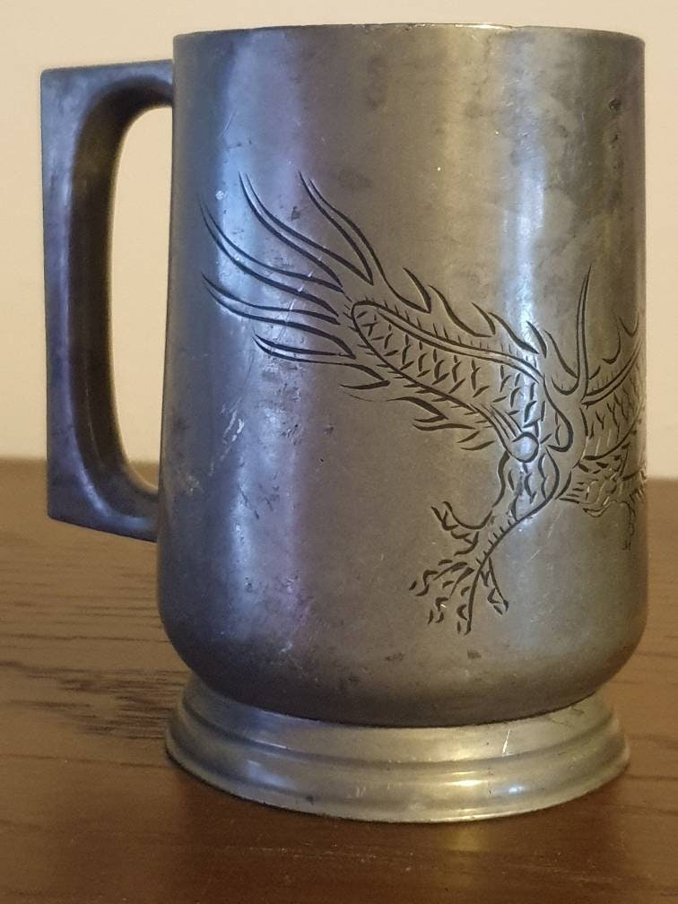 Antique Dragon Kut Hing Swatow Pewter Tankard Chinese 1930's - Etsy