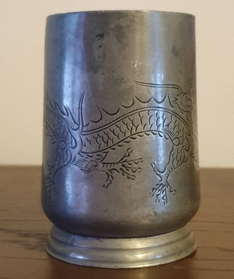 Antique Dragon Kut Hing Swatow Pewter Tankard Chinese 1930's - Etsy