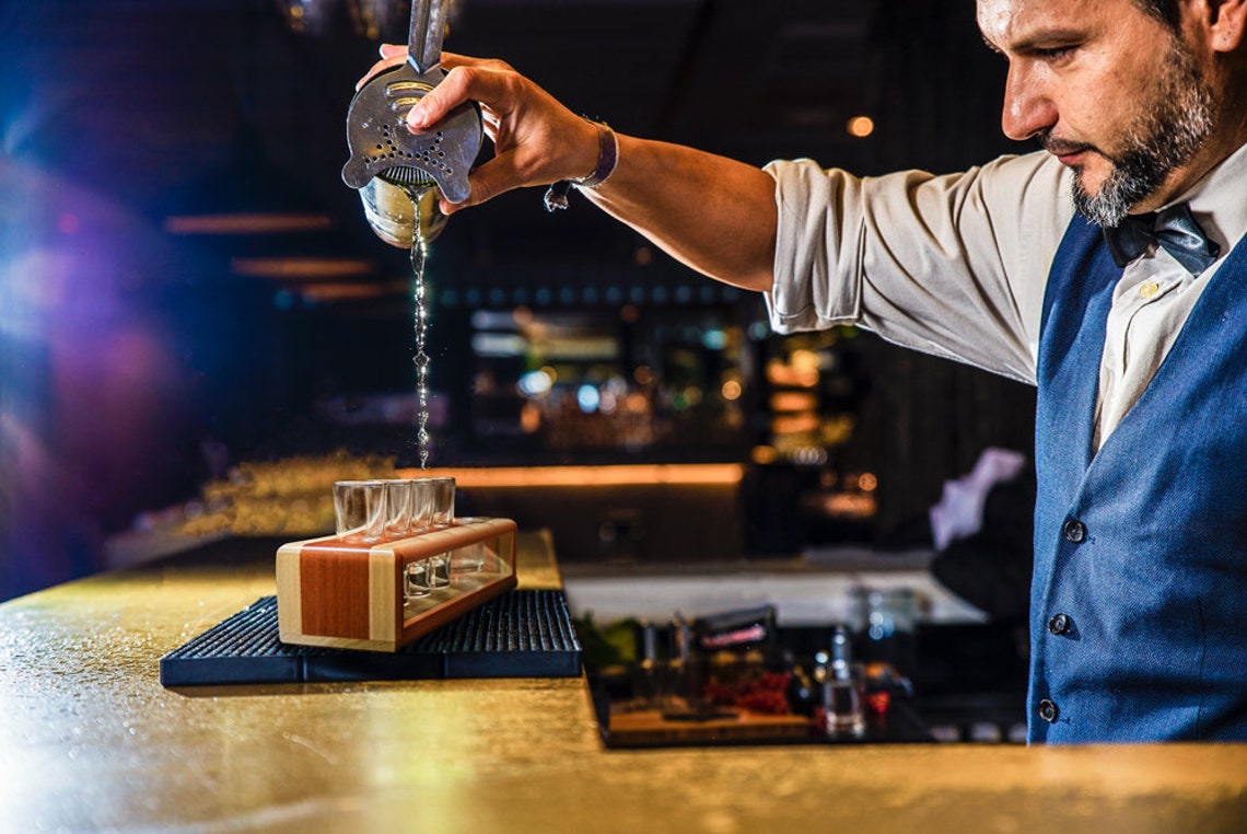 Tequila Shot Flight Serving Tray for 4 Shots Shot Flight - Etsy