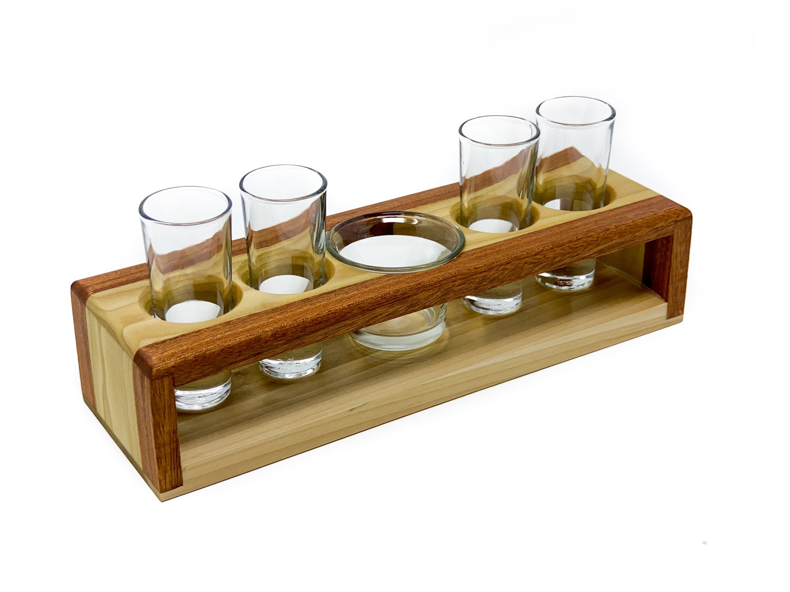 Shot Glass Serving Tray With Shot Glasses For Tequila Shots Etsy