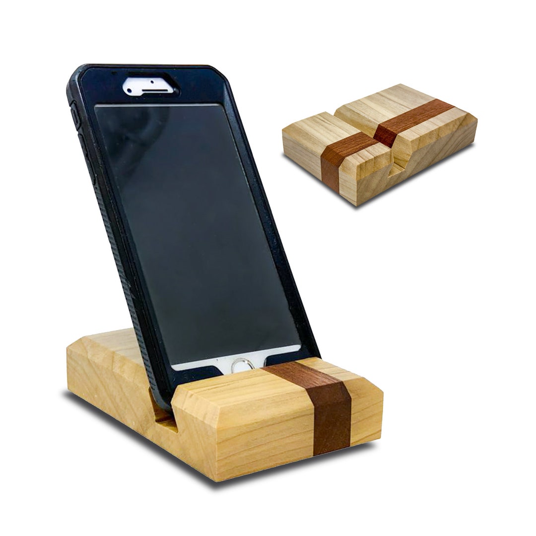 Phone and Tablet Stand, Wood Phone Stand, iPhone Android Phone Stand ...