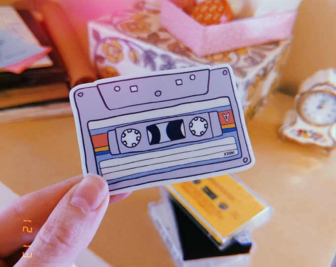 Retro Nostalgic Handdrawn 90s 2000s 3" Vinyl Sticker Cassette Tape - Etsy