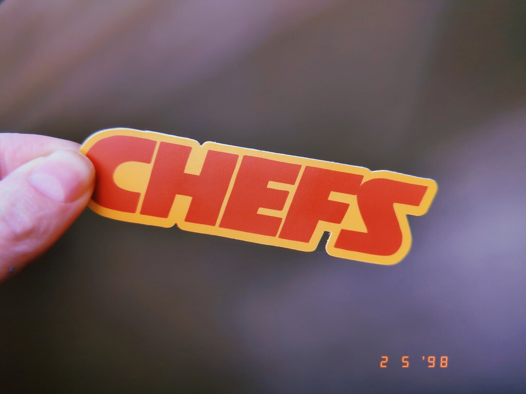 Kansas City Chiefs CHEFS Joke Handlettered Illustrated 3" Vinyl Sticker ...