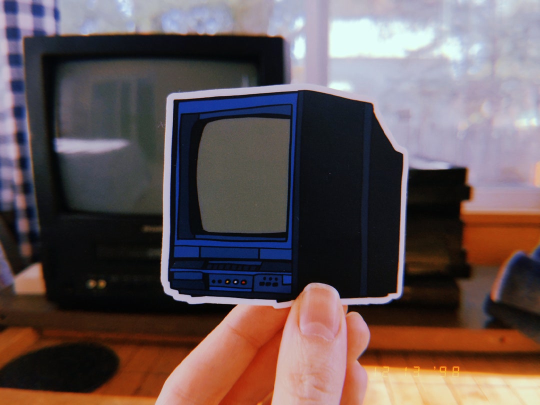 Retro Nostalgic Handdrawn 90s 2000s 3" Vinyl Sticker Old Tube TV - Etsy