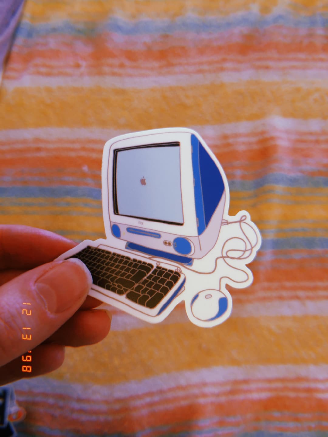 Retro Nostalgic Handdrawn 90s 2000s 3" Vinyl Sticker Apple Imac G3 ...