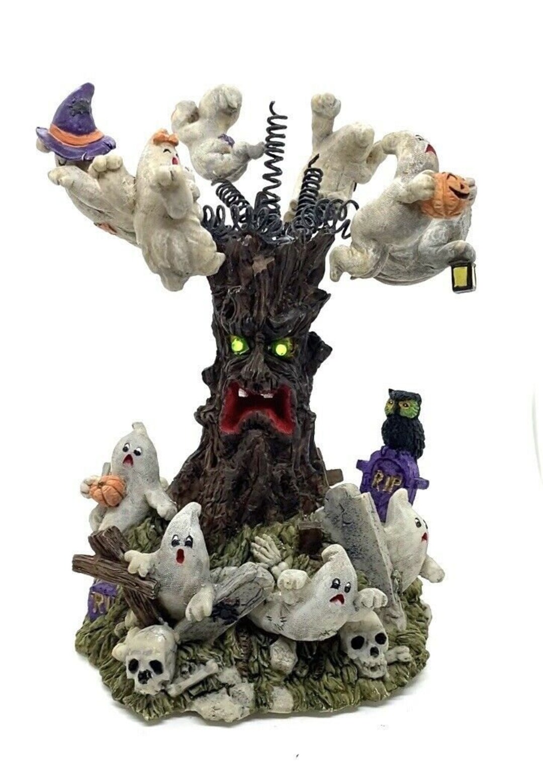 Halloween Tree W/ Blinking Green Eyes & Eerie Sounds Ghosts - Etsy