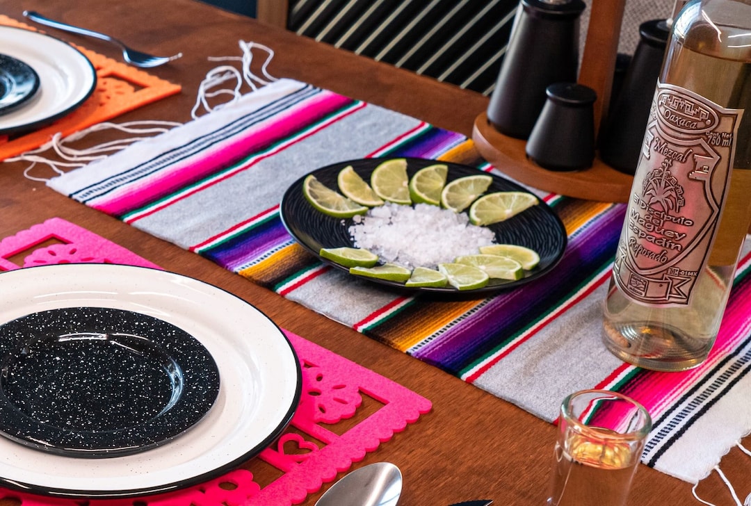 Mexican Placemats Fiesta Decorations Set of 4 Serape Placemats Cinco De ...