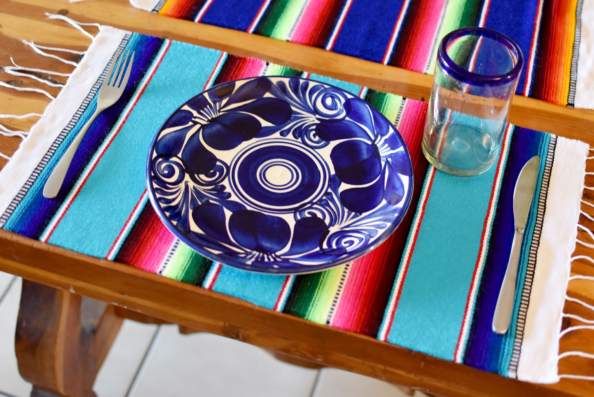 Set of 4 Mexican Sarape Placemats Vibrant Table Decor for Everyday Use ...
