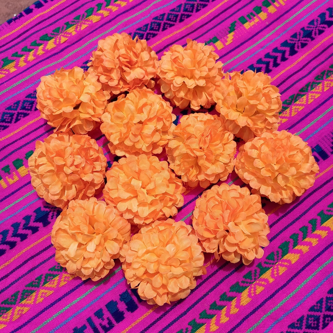 Waterproof Marigold Flower Garland Day of the Dead Cempasuchil Dia De ...