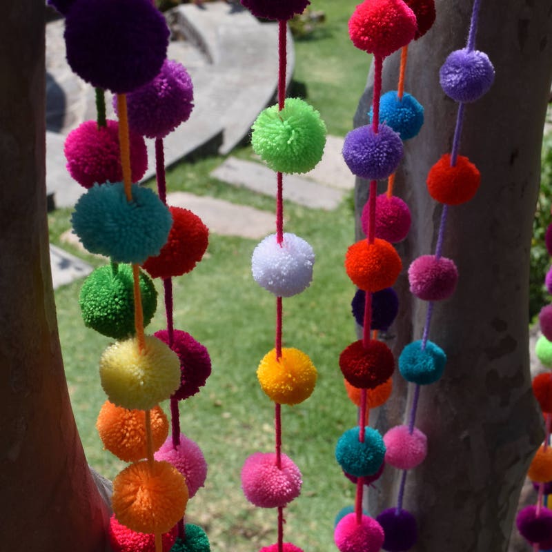 Hanging Pom Poms - Etsy