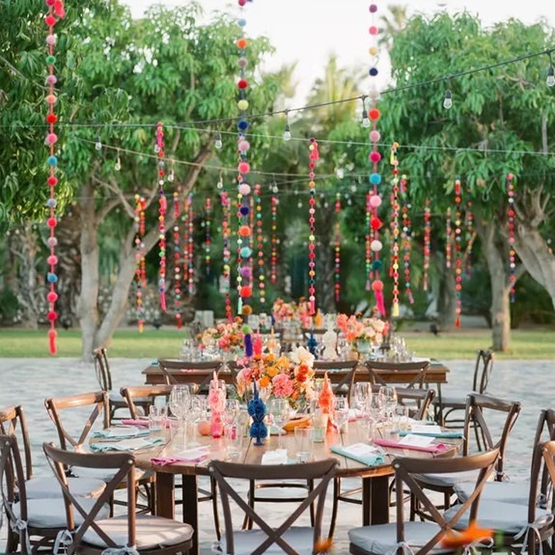 Pom Pom Wedding Hangings - Etsy