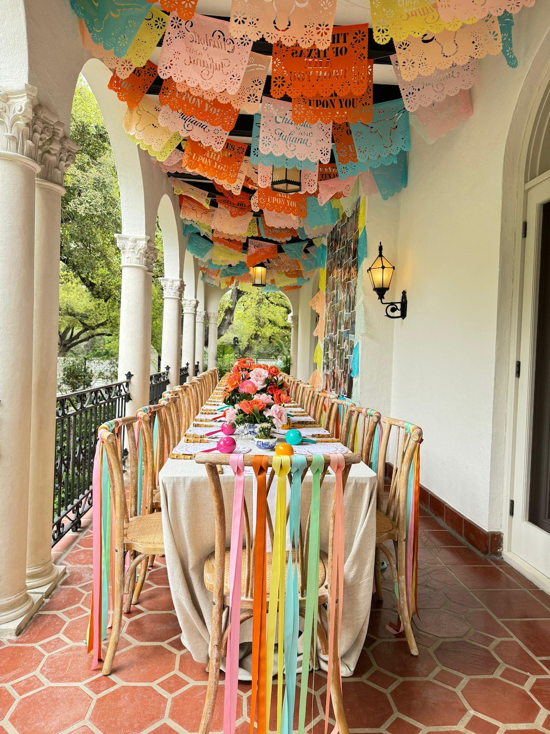 Personalised Birthday Bunting Banners Fiesta Decor | Custom Tissue ...