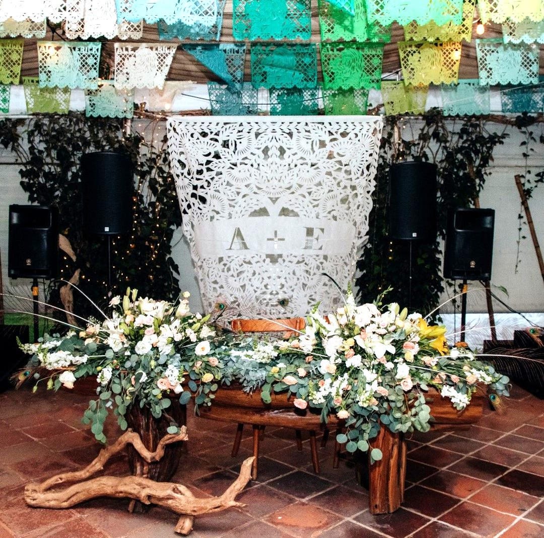 Papel Picado Wedding Backdrop Mexican Themed Wedding Decoration ...