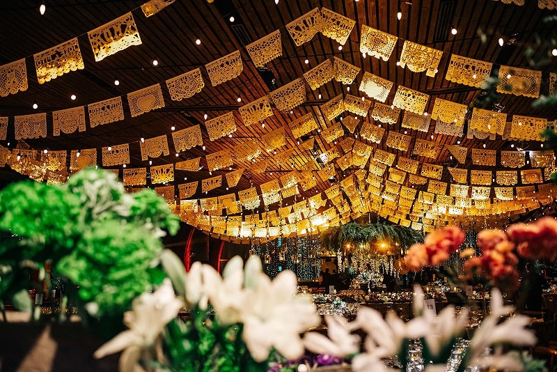 Wedding Papel Picado Sustainable Decor in Tissue Paper Personalised ...