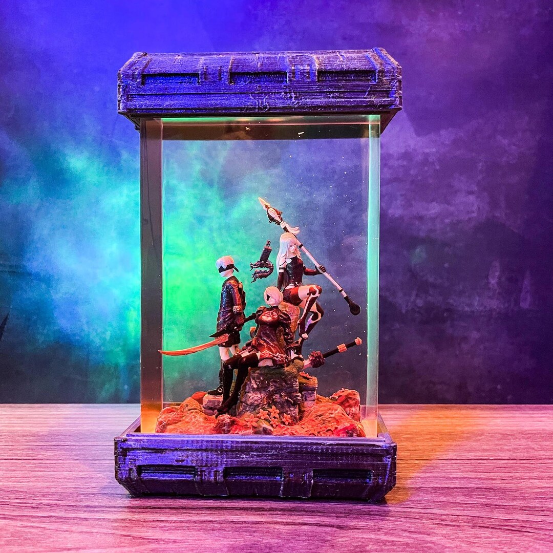 Nier Automata Epoxy Resin Lamp, Resin Art, Night Light Custom Epoxy ...