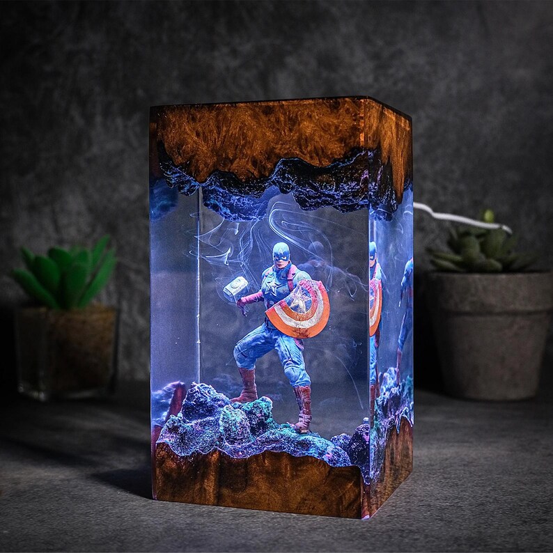 Hero A.merica Resin Lamp, LED Movie Night Light, Premium Handcrafted ...